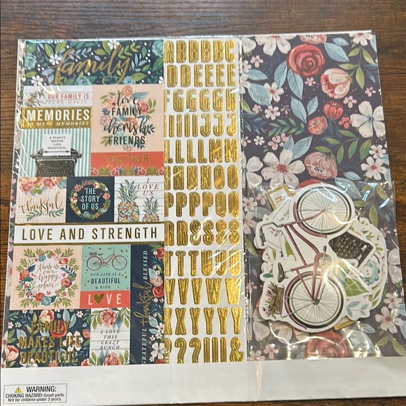 paper studio | Design | New Paper Studio Family Vintage Image Gold Alpha Stickers Dies 2x12 ...